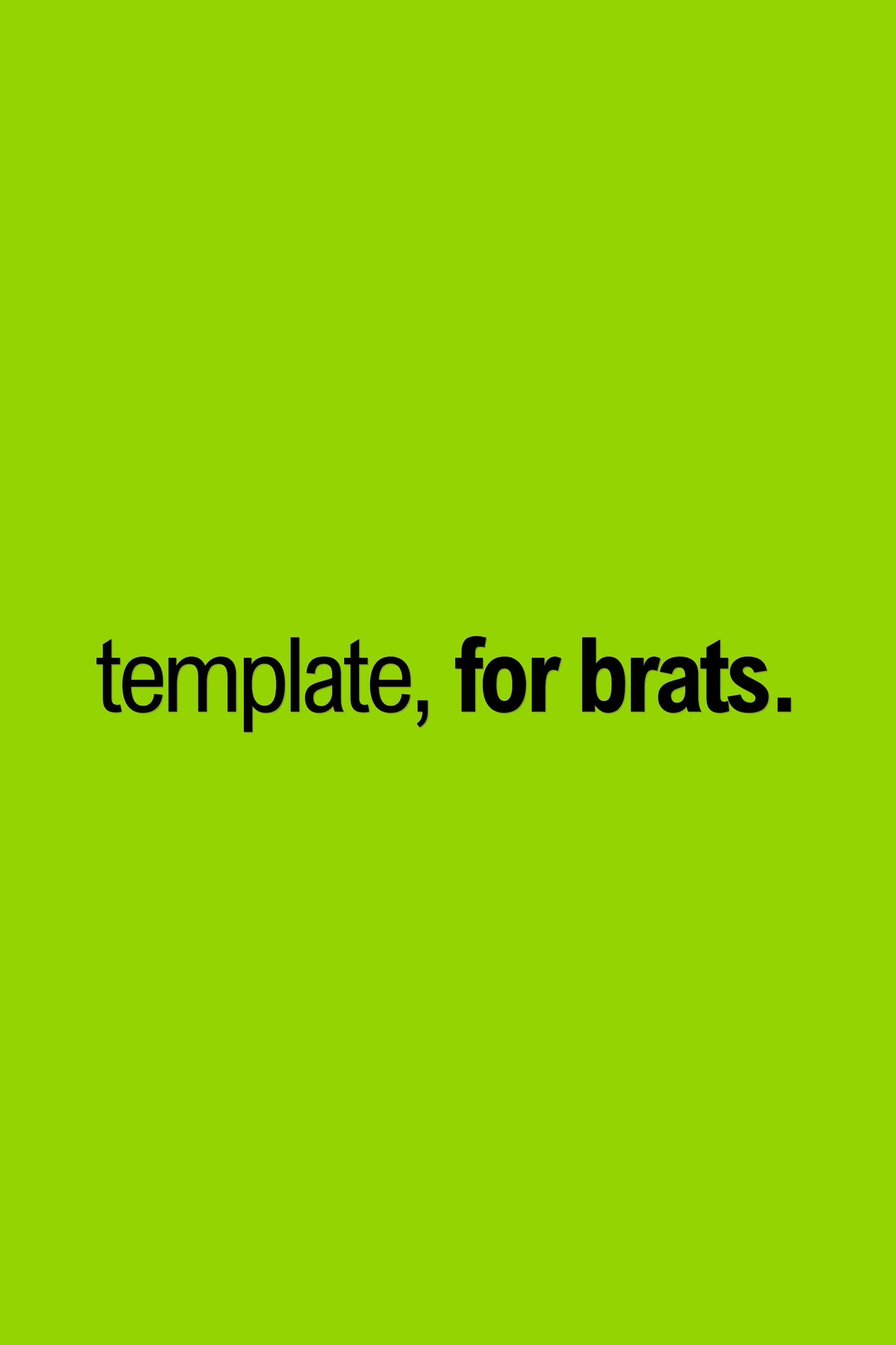 Brat Poster Template - Canva Design to Edit - Etsy