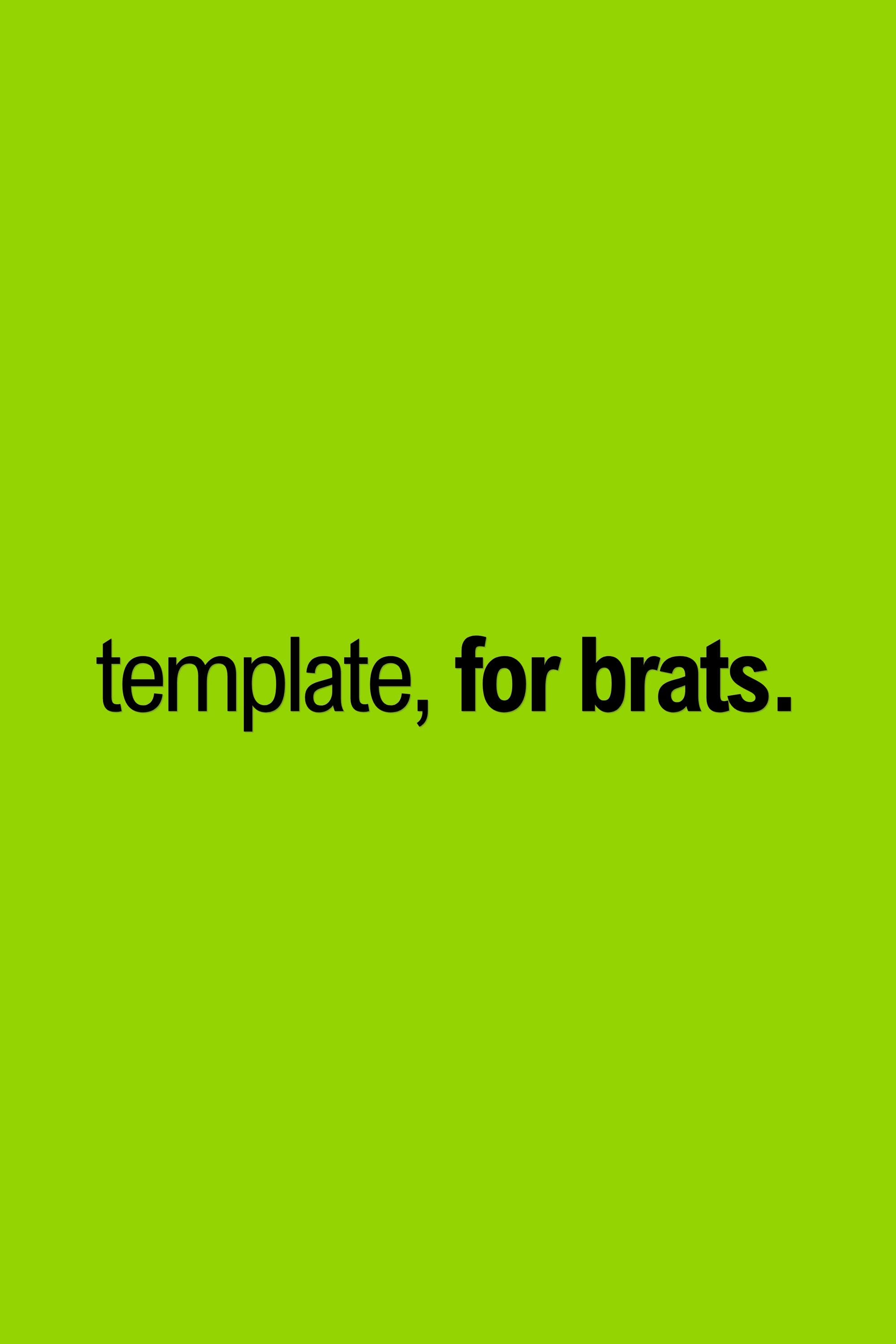 Brat Poster Template - Canva Design to Edit - Etsy