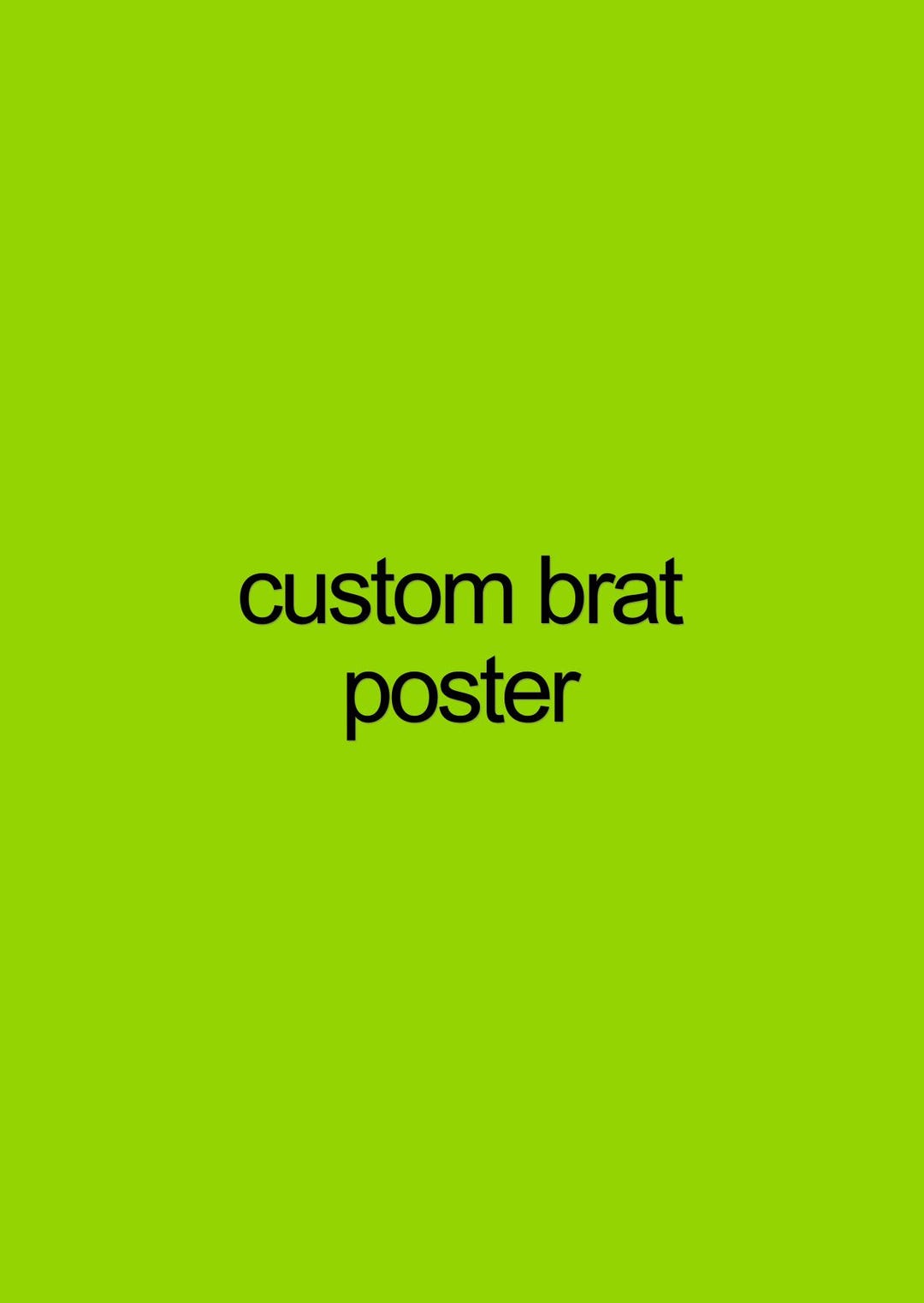 Customizable Brat Poster - Etsy