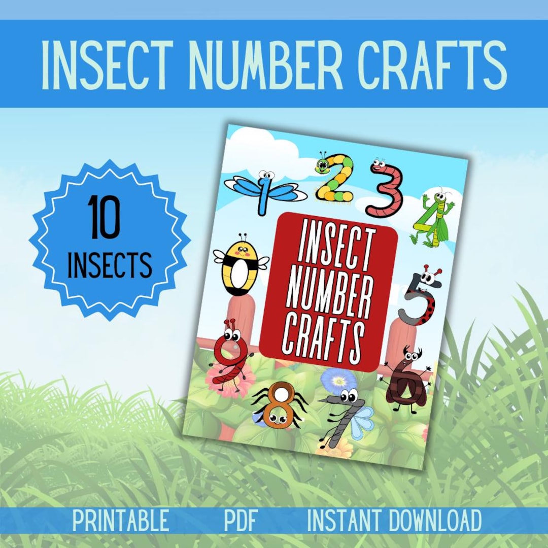 Insect Number Craft | Fun Counting Activity for Kids | Printable Math ...