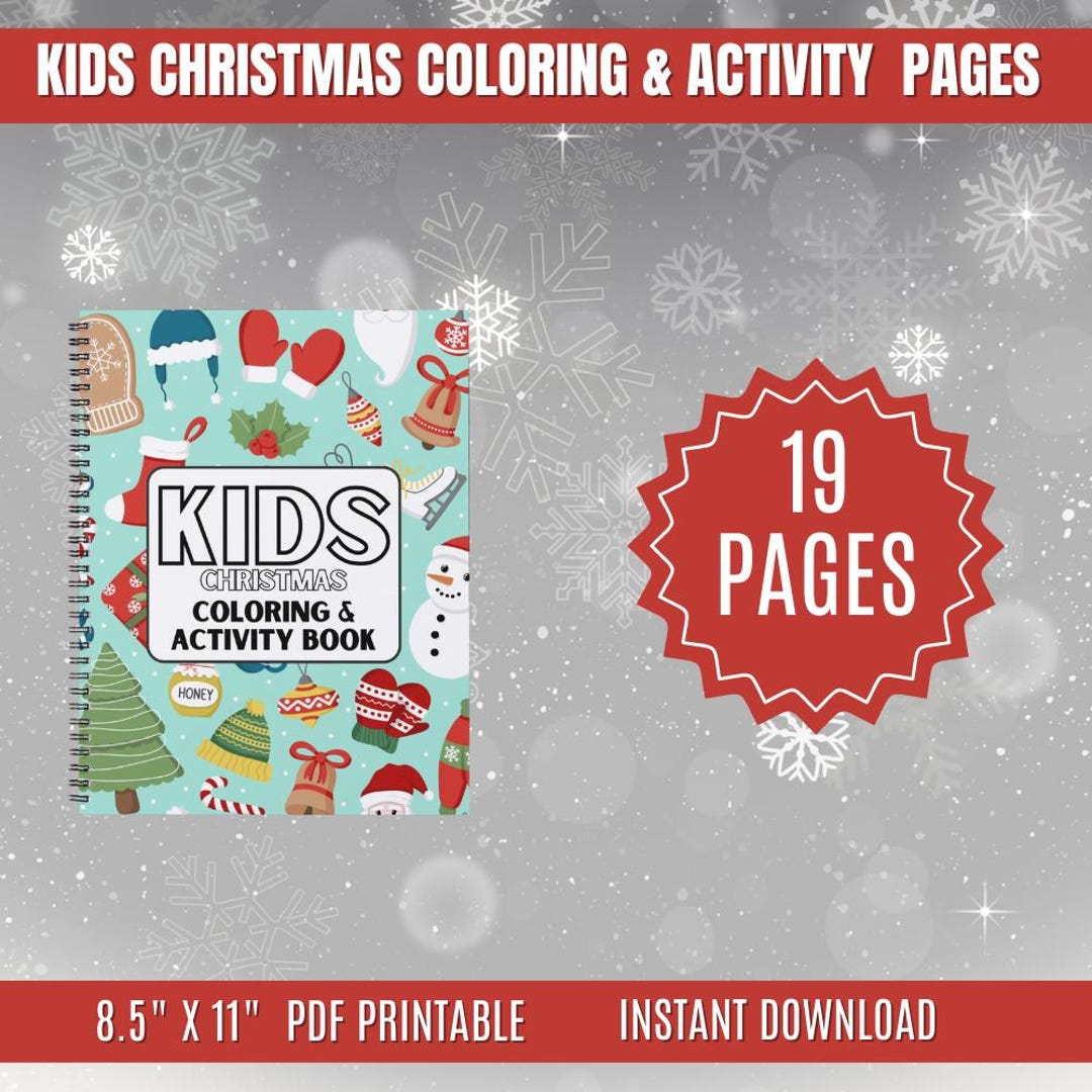 Christmas Coloring and Activity Book for Kids | Christmas Coloring ...