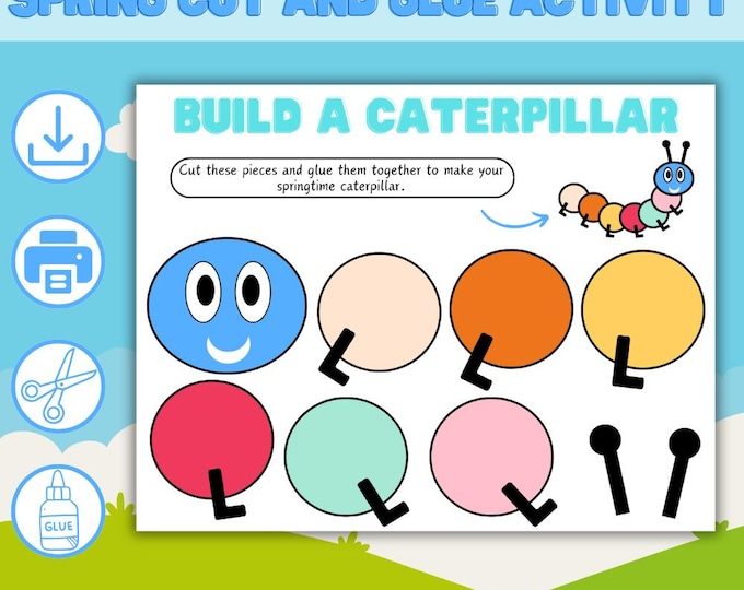 Caterpillar Craft Template for Kids, Build a Caterpillar Craft ...