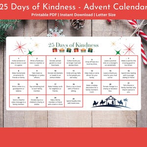 Christmas Advent Calendar for Kids | Christmas Kindness Advent Calendar ...