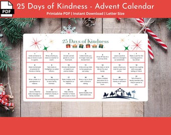 Christmas Advent Calendar for Kids | Christmas Kindness Advent Calendar ...