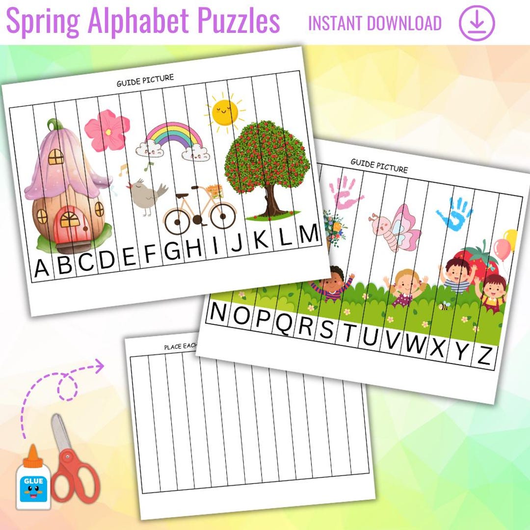 Alphabet Puzzle | Fun and Easy Spring Craft for Kids | Printable ...