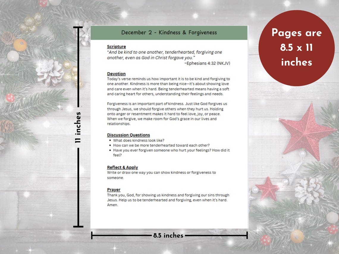 Advent Calendar Devotion | Family Christmas Devotional | Advent ...