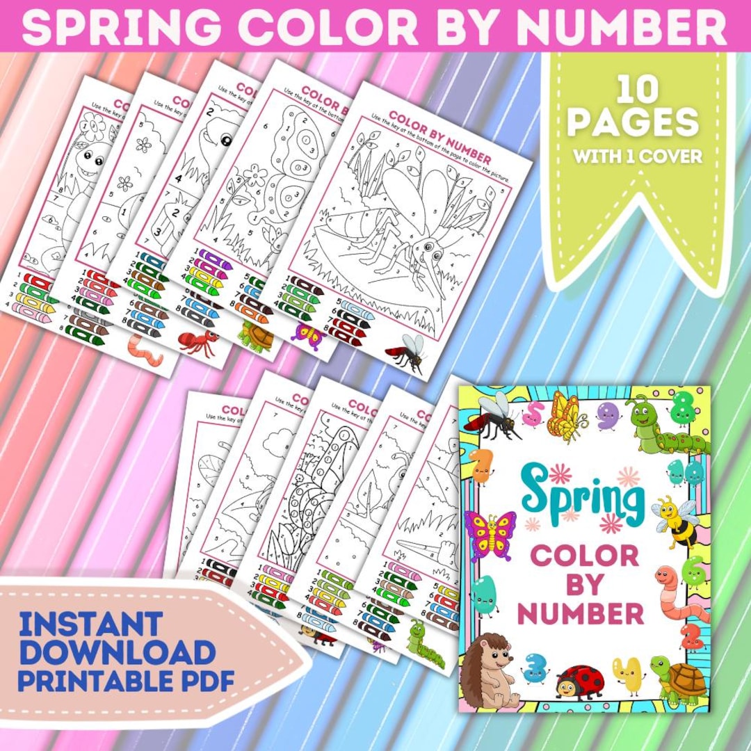 Color by Number | Fun and Easy Spring Coloring for Kids | Printable ...