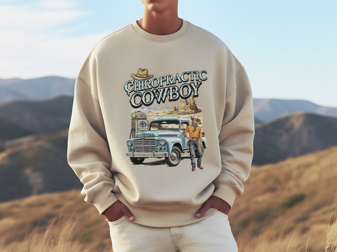 Chiropractic Cowboy Sweatshirt, Chiropractor Gifts, Chiro Crewneck ...