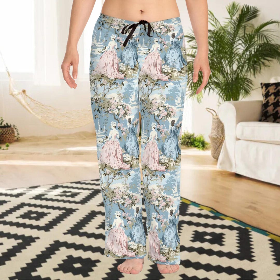 Womens Coquette Vintage Pastel Gown Pajama Pants - Rococo Art Print ...