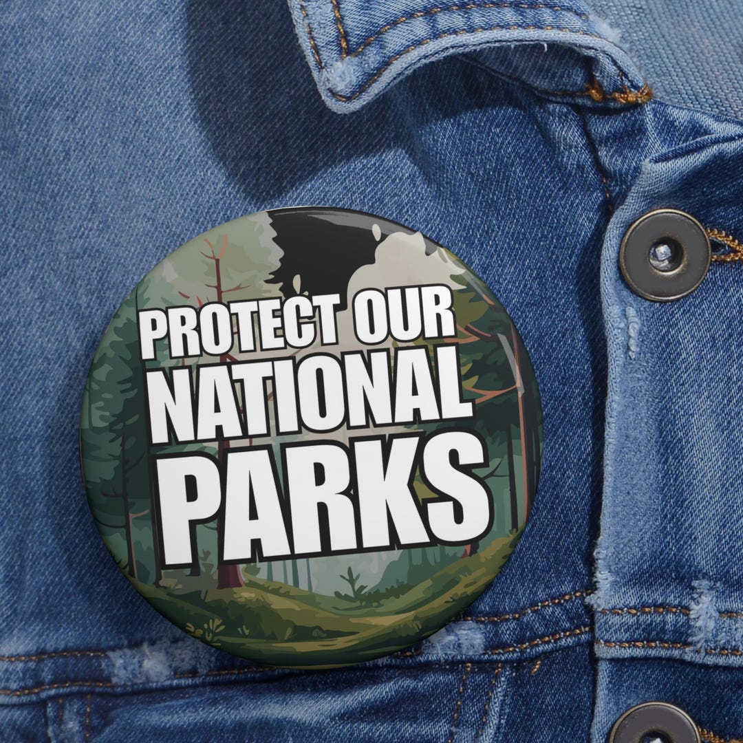 Save Our Parks Pin Button: National Park Protest Badge - Etsy