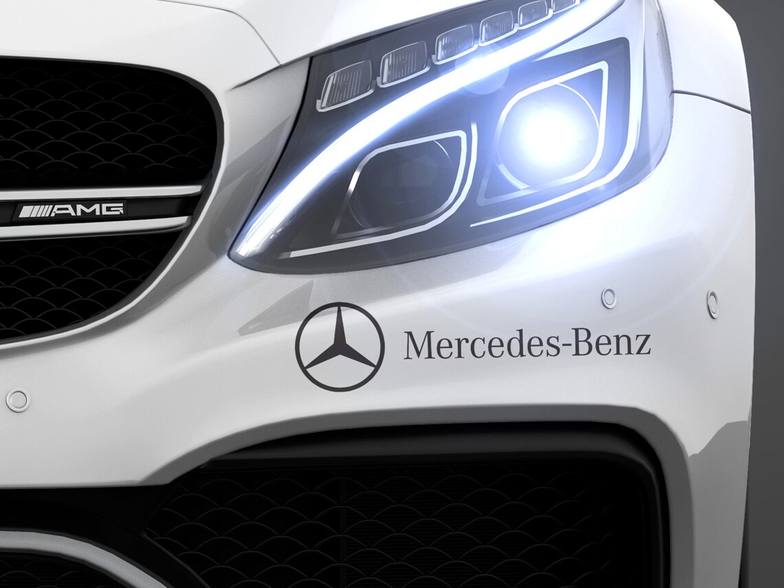 Stickers "mercedes Logo" in Vinile Adesivo, Colori Personalizzabili ...