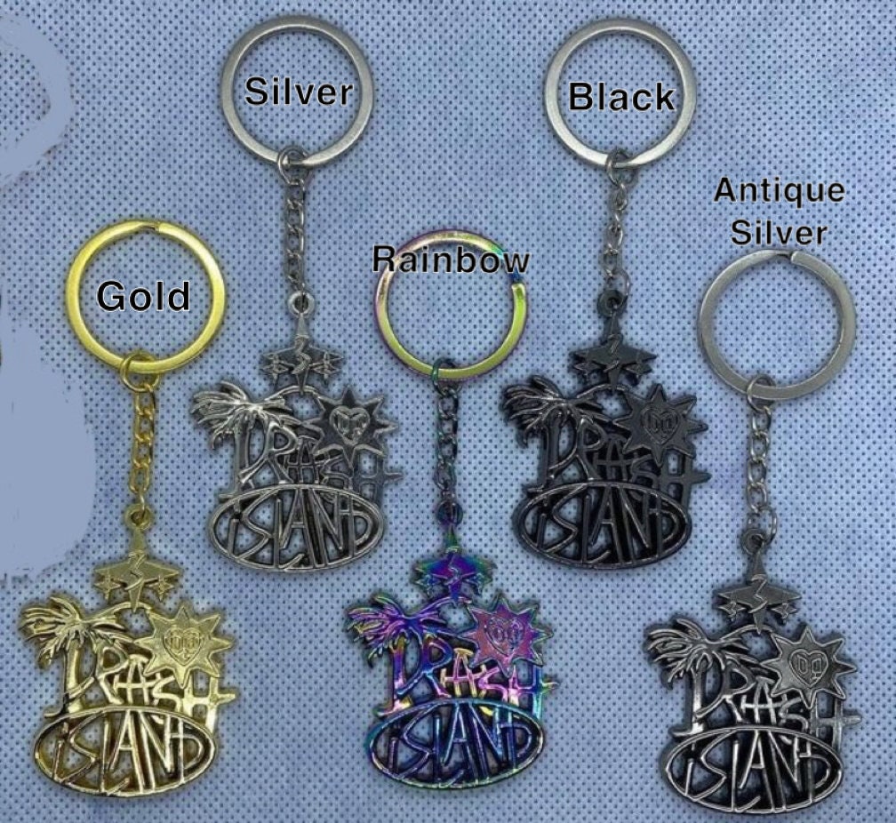 Trash Island Keychain - Etsy