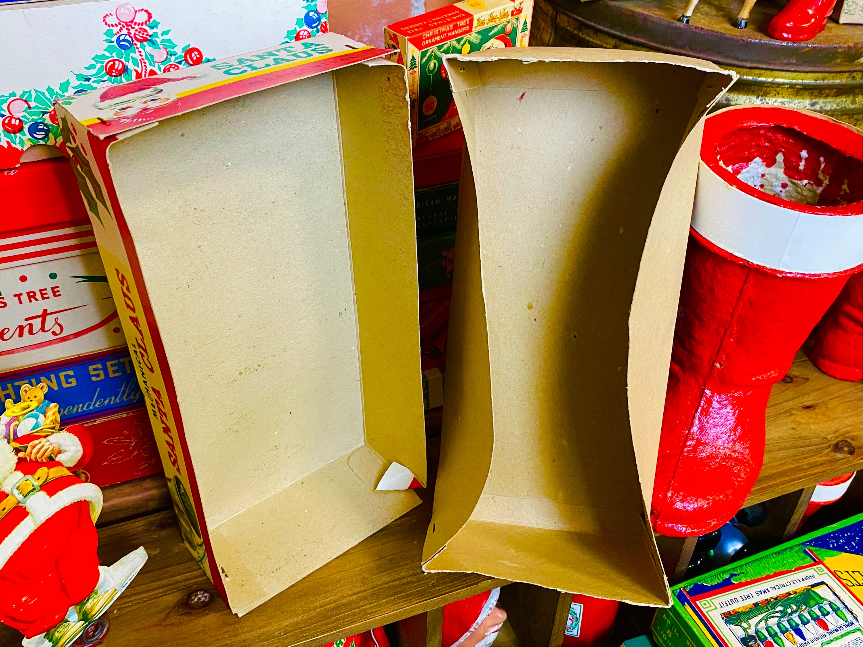 Vintage 1950s Alps Mechanical Santa Claus Made in Japan Empty Box ...