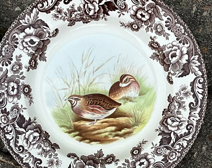 Spode Woodland Dinner Plate, Quail, Mint Condition - Etsy