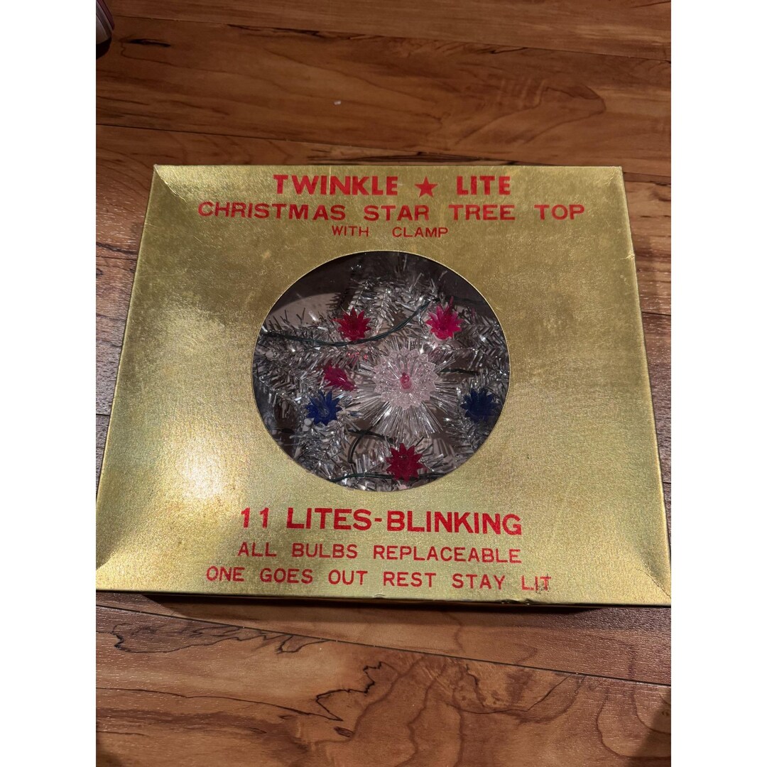 Vintage Twinkle Lite Christmas Star Tree Top – Festive & Bright! - Etsy