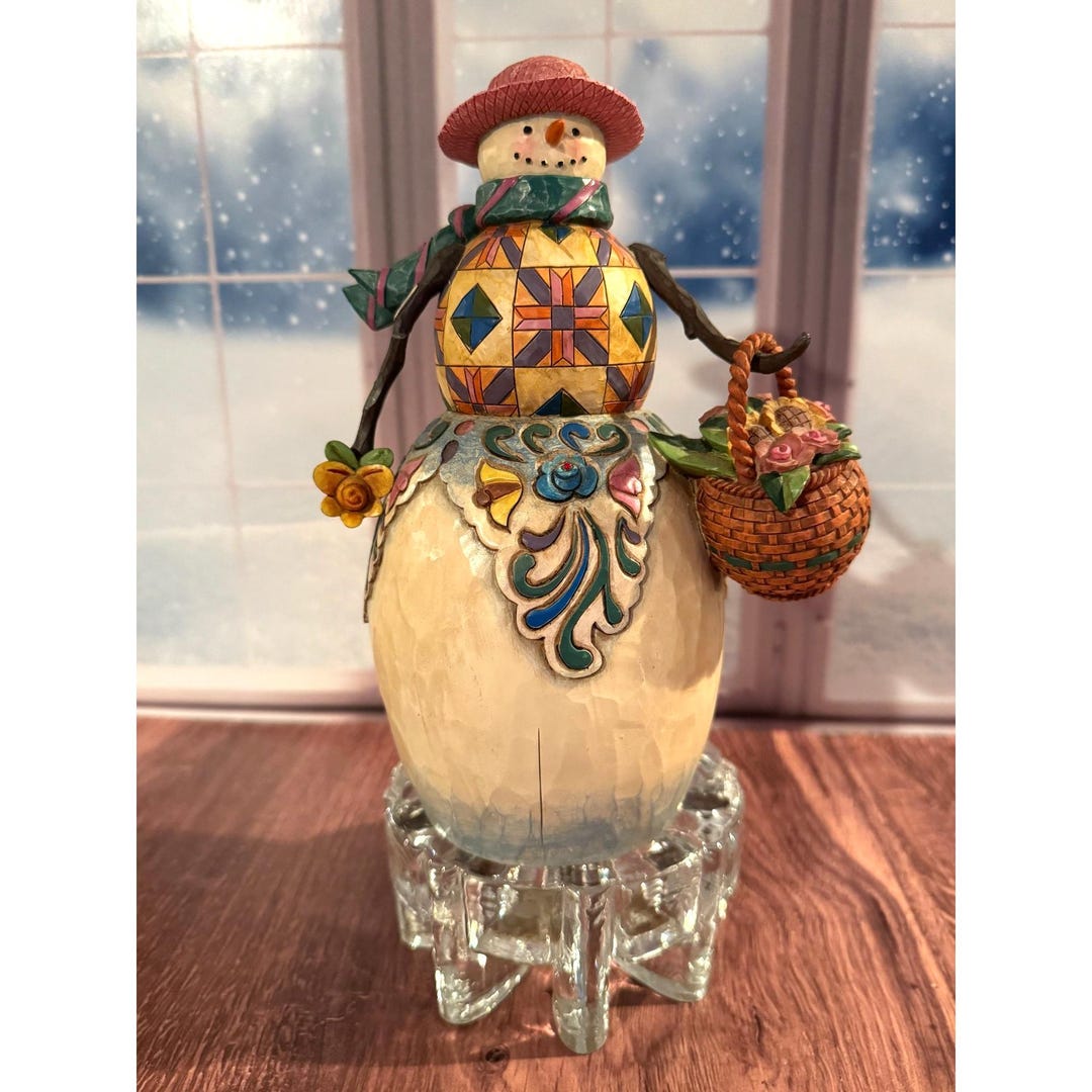 Jim Shore "winter's Promise" Snowman Figurine - Etsy