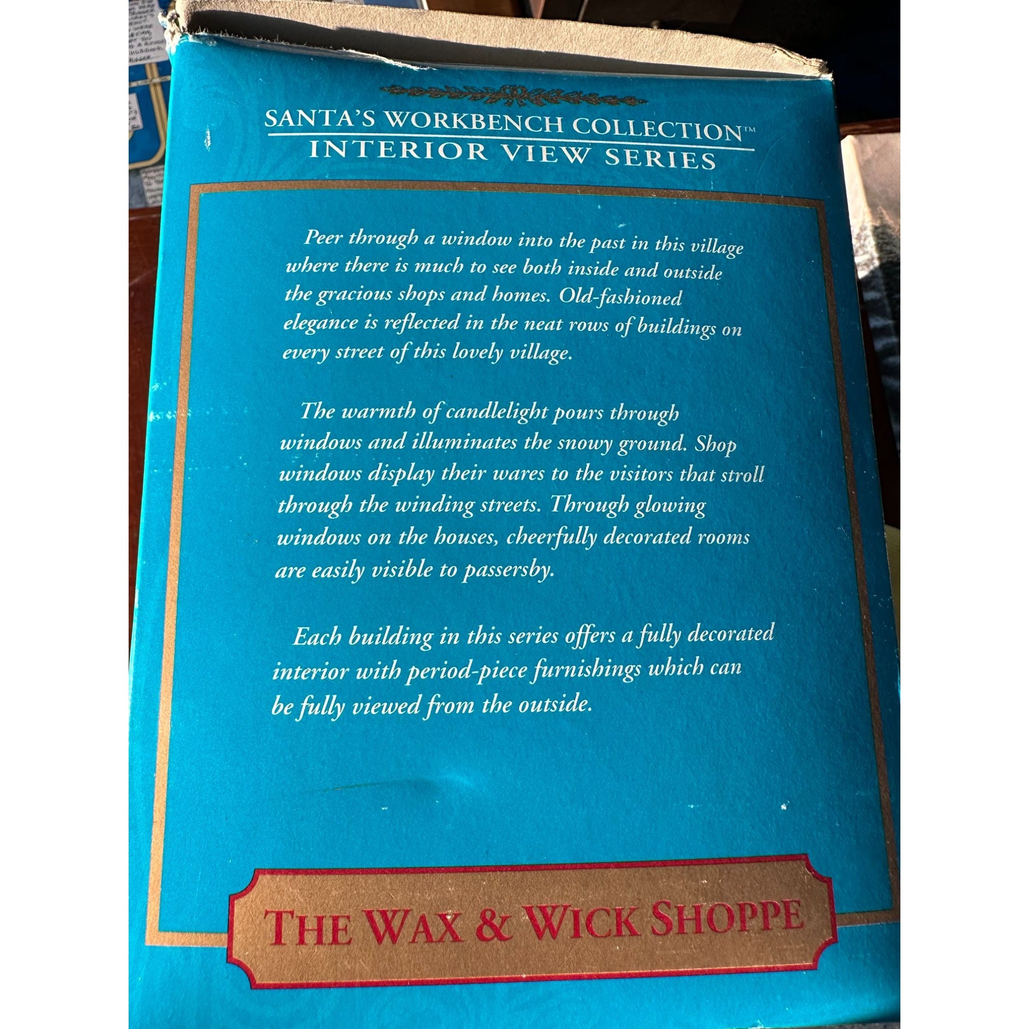 Vintage 2000 Santa's Workshop Porcelain Lighted House Wax & Wick Shoppe ...