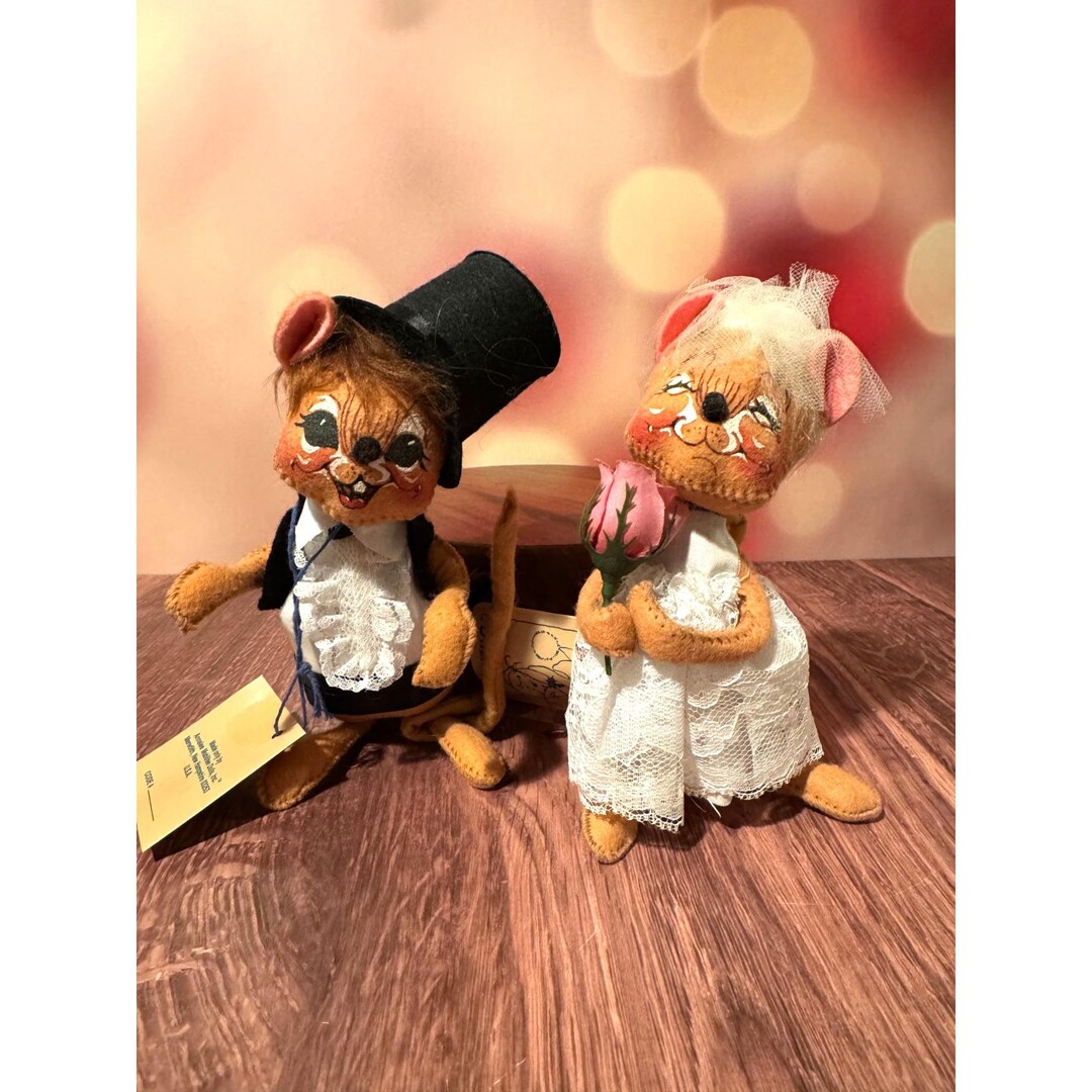Vintage Annalee Bride & Groom Mouse Dolls – Wedding Couple – 7 ...