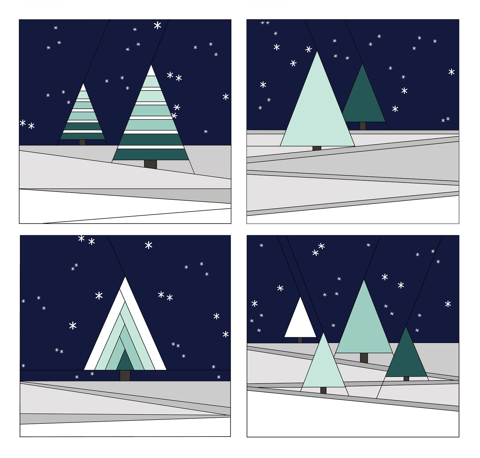 Small Patches of Woods Foundation Paper Piecing Template, PDF, FPP ...