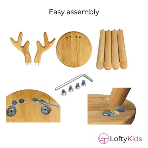Wooden Kids Square White Table and Chairs Set, Montessori Table, Gift ...
