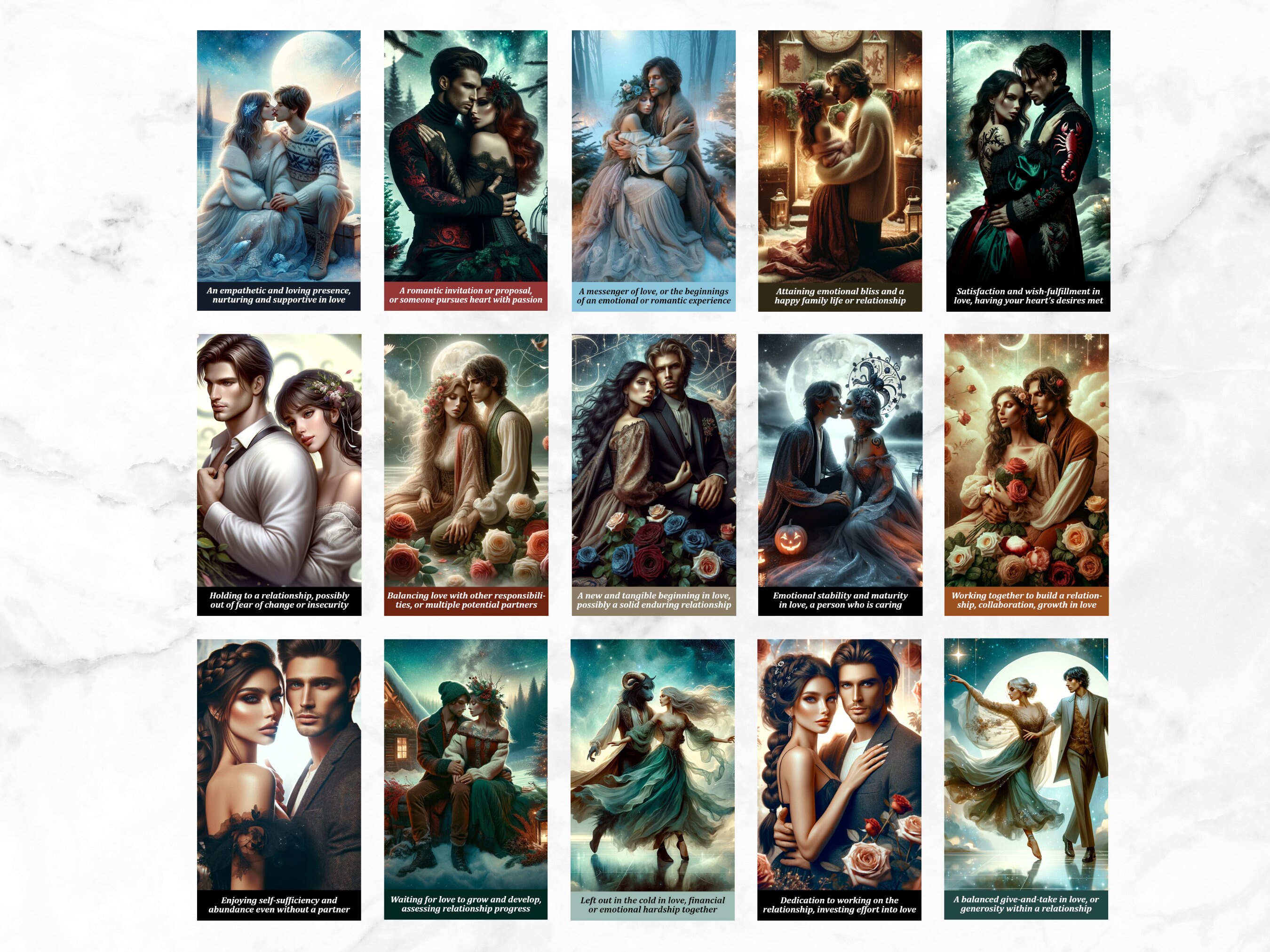 Printable Oracle Card Deck for Romantic Insight and Relationship ...