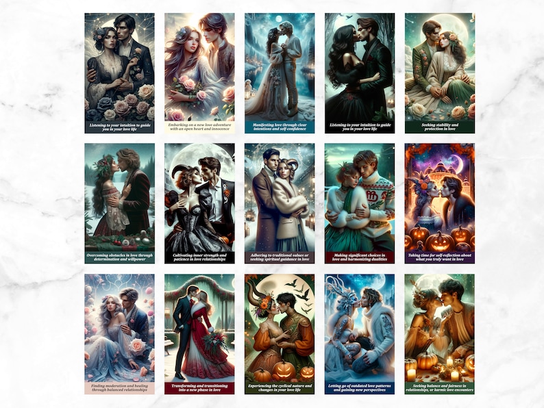 Printable Oracle Card Deck for Romantic Insight and Relationship ...
