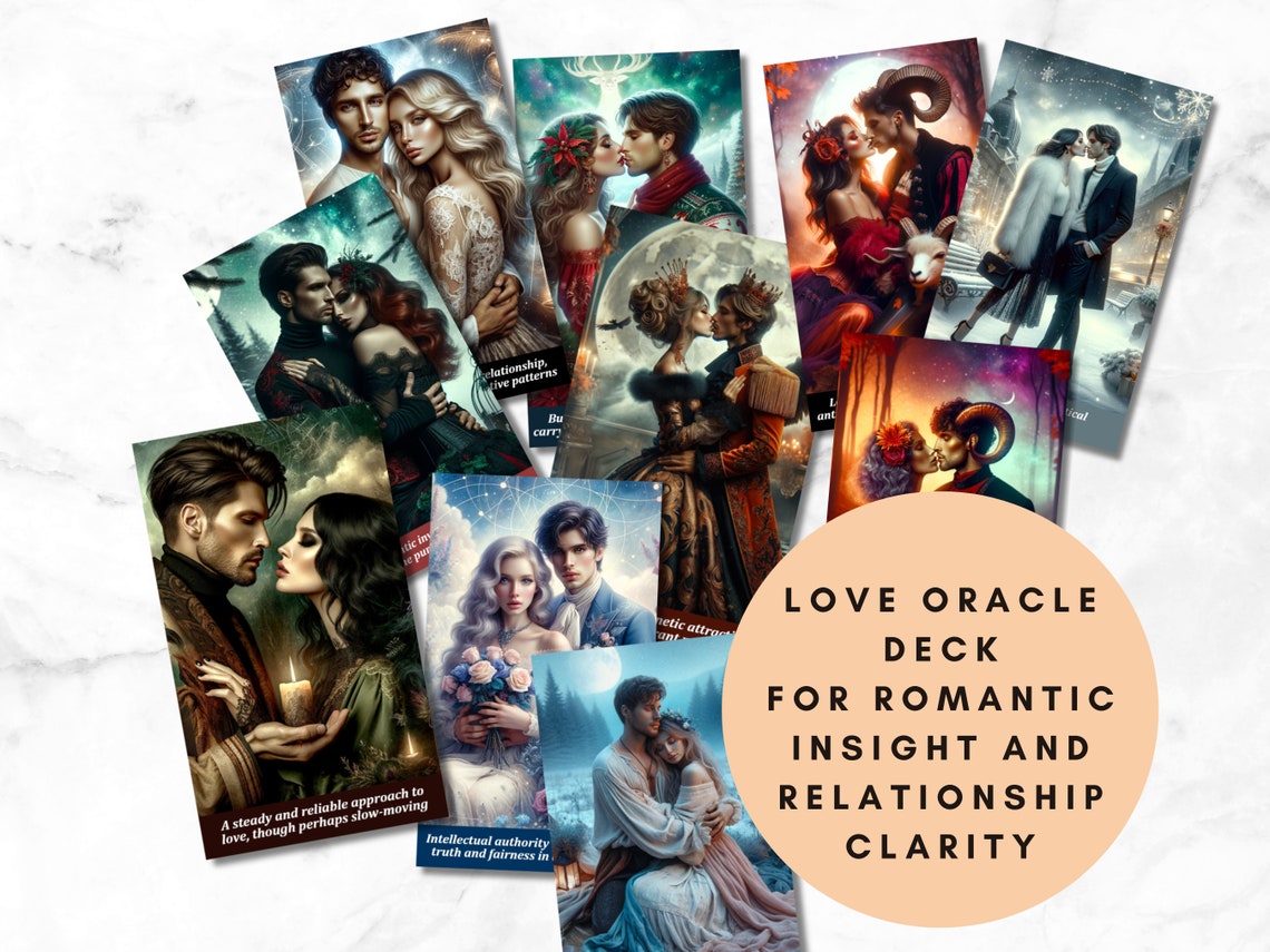 Printable Oracle Card Deck for Romantic Insight and Relationship ...
