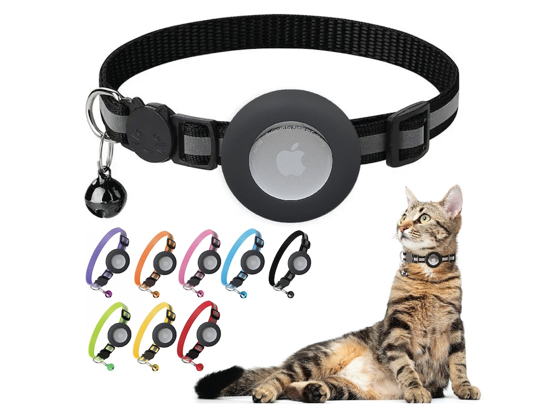 AirTag Cat Collar Breakaway Bell for Indoor and Outdoor Cats or Small ...