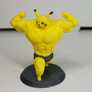 Buff Pikachu Figure - Etsy