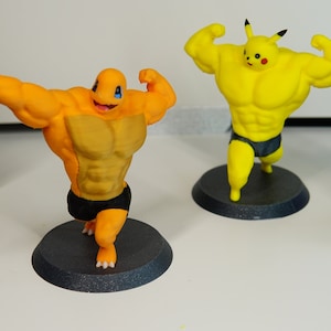 Charmander Mega Swole and Buff 3D Figure - Etsy
