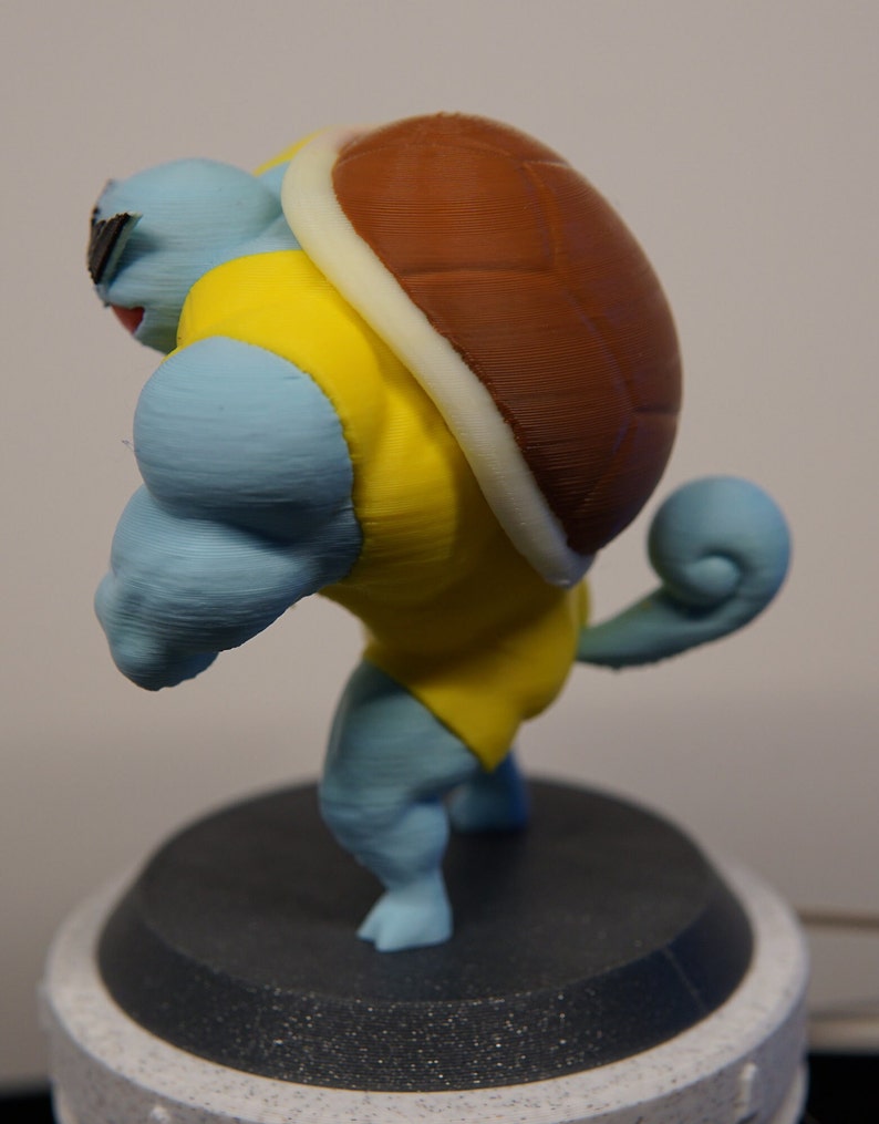 Squirtle but Swole and Buff 3D Printed Figure - Etsy