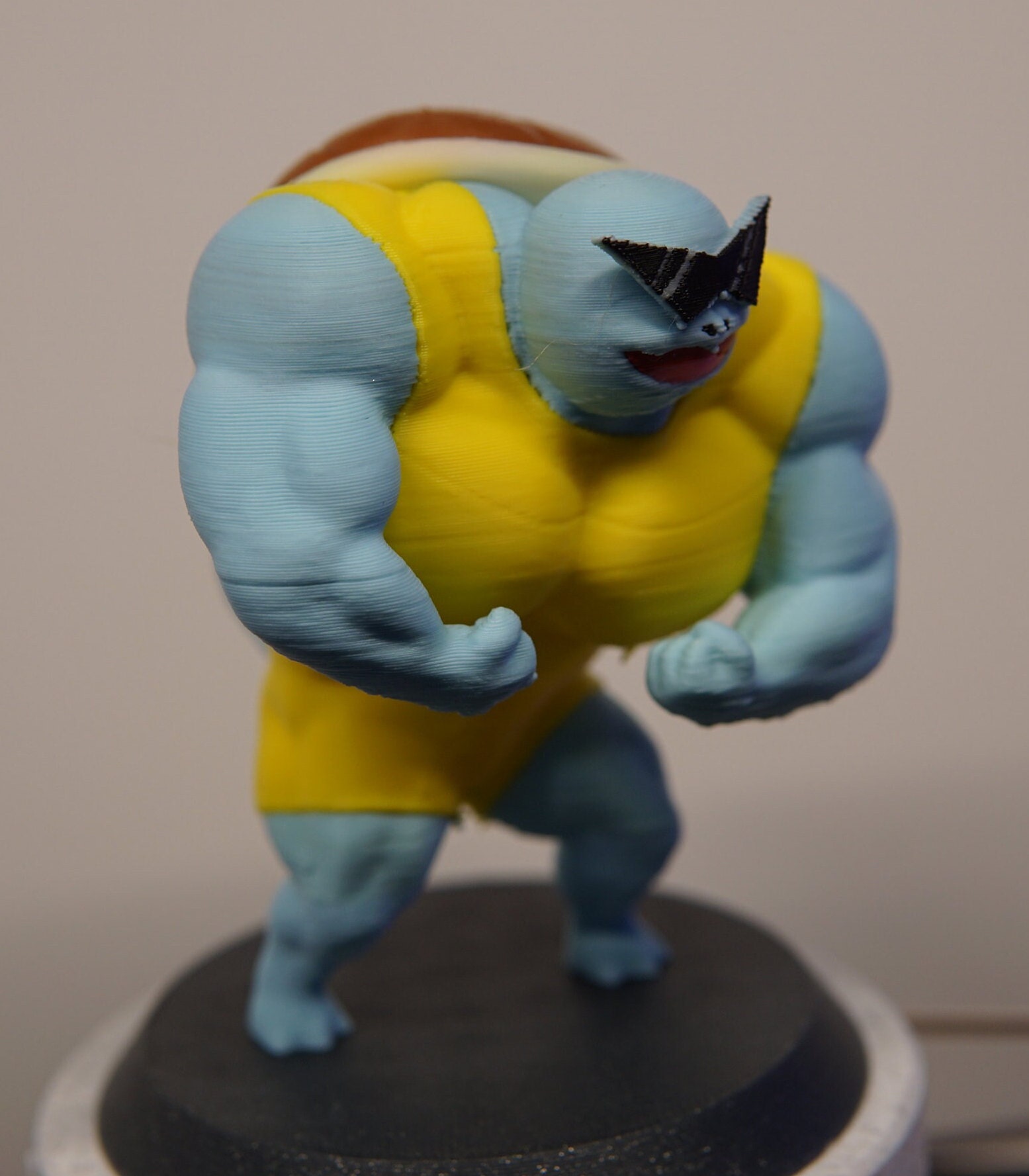 Squirtle but Swole and Buff 3D Printed Figure - Etsy