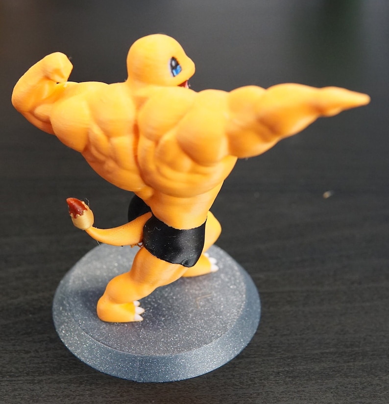 Charmander Mega Swole and Buff 3D Figure - Etsy