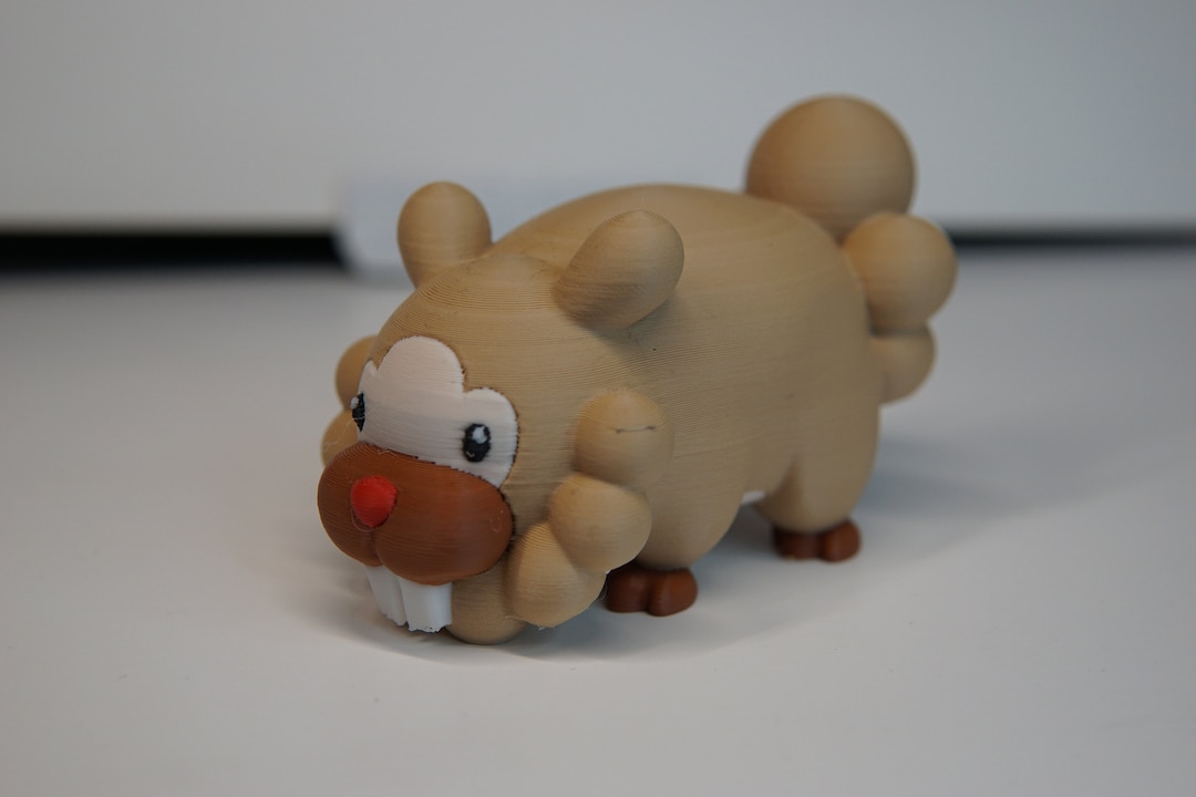 Bidoof Beaver Pokemon Figure 3D Printed - Etsy