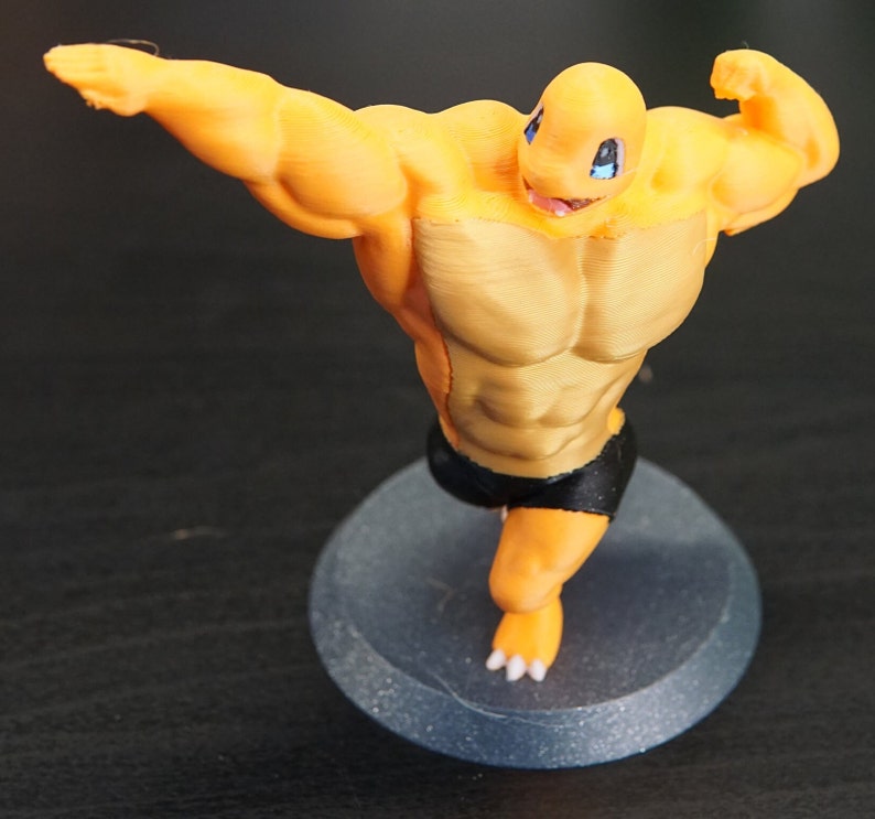 Charmander Mega Swole and Buff 3D Figure - Etsy