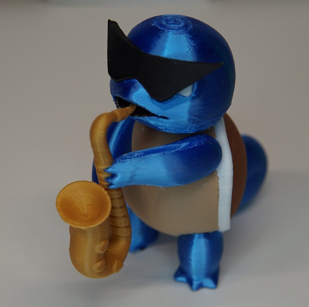Squirtle Saxophone Sax Meme Pokemon Figure 3D Printed - Etsy