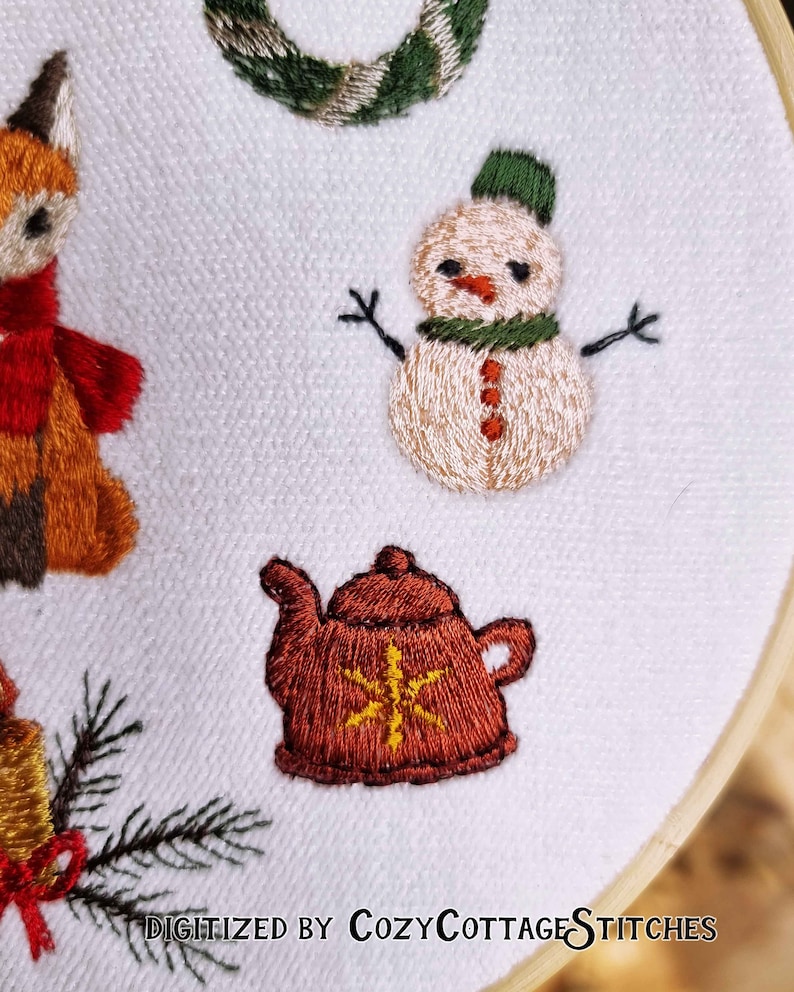 20 Christmas Elements. MEGA Bundle. 6 Sizes. 1" Embroidery Files ...