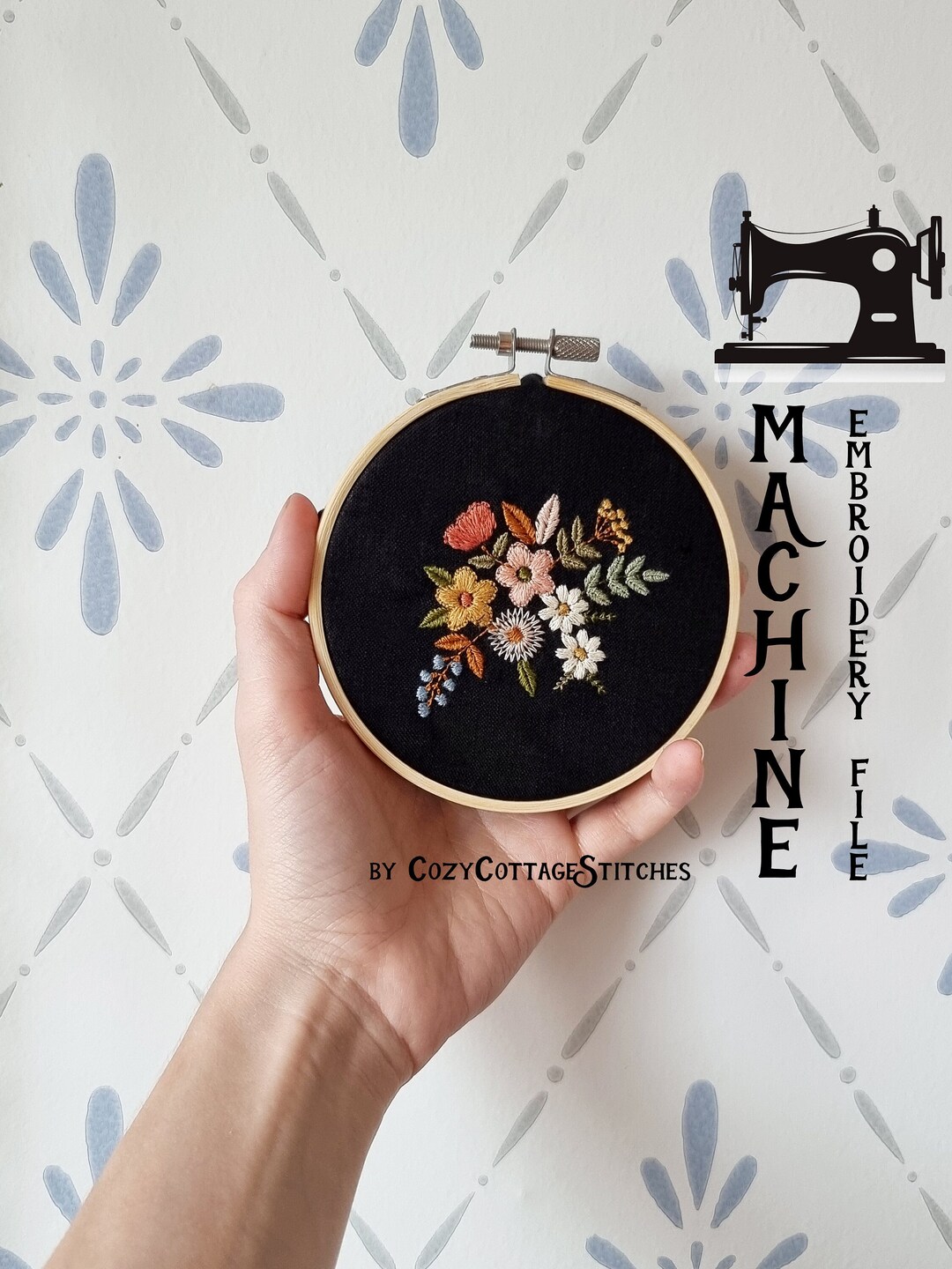 Embroidery File - October Bouquet - Fall Flowers - Autumn Cozy ...