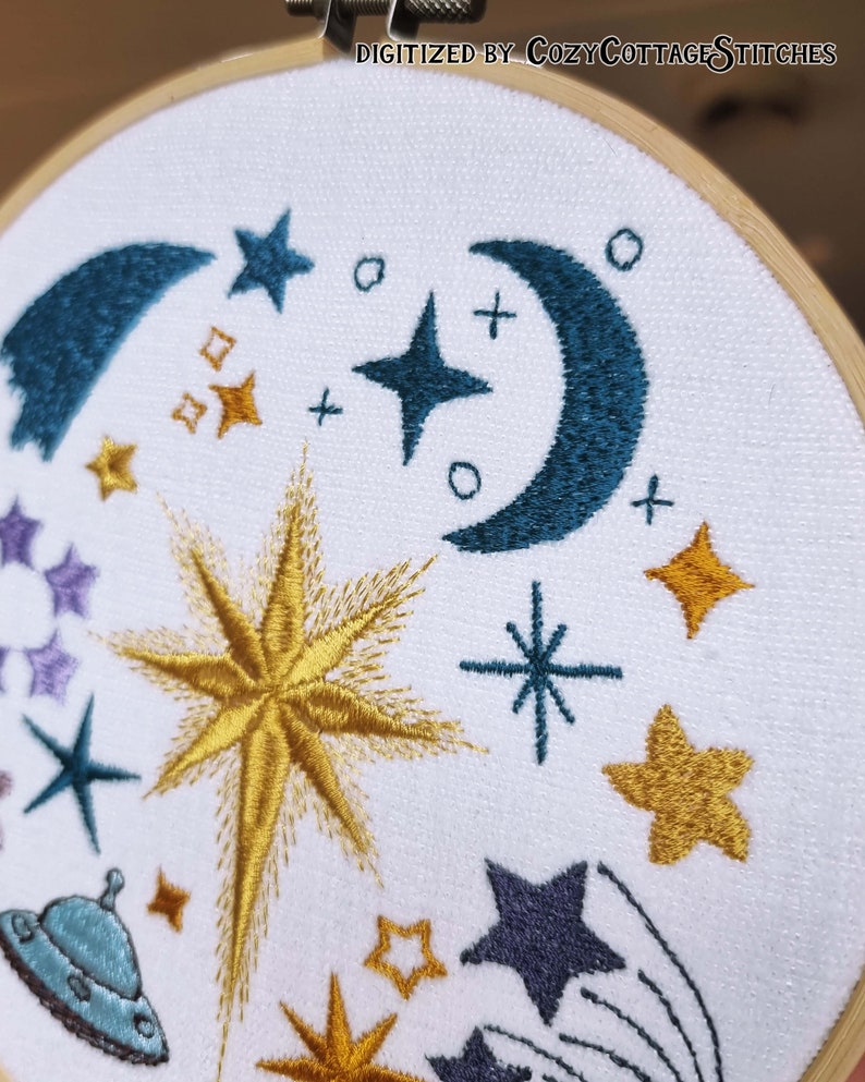 22 Stars 6 Sizes. MEGA Bundle Embroidery Files. Tiny Mini 0,5" 1" UFO ...