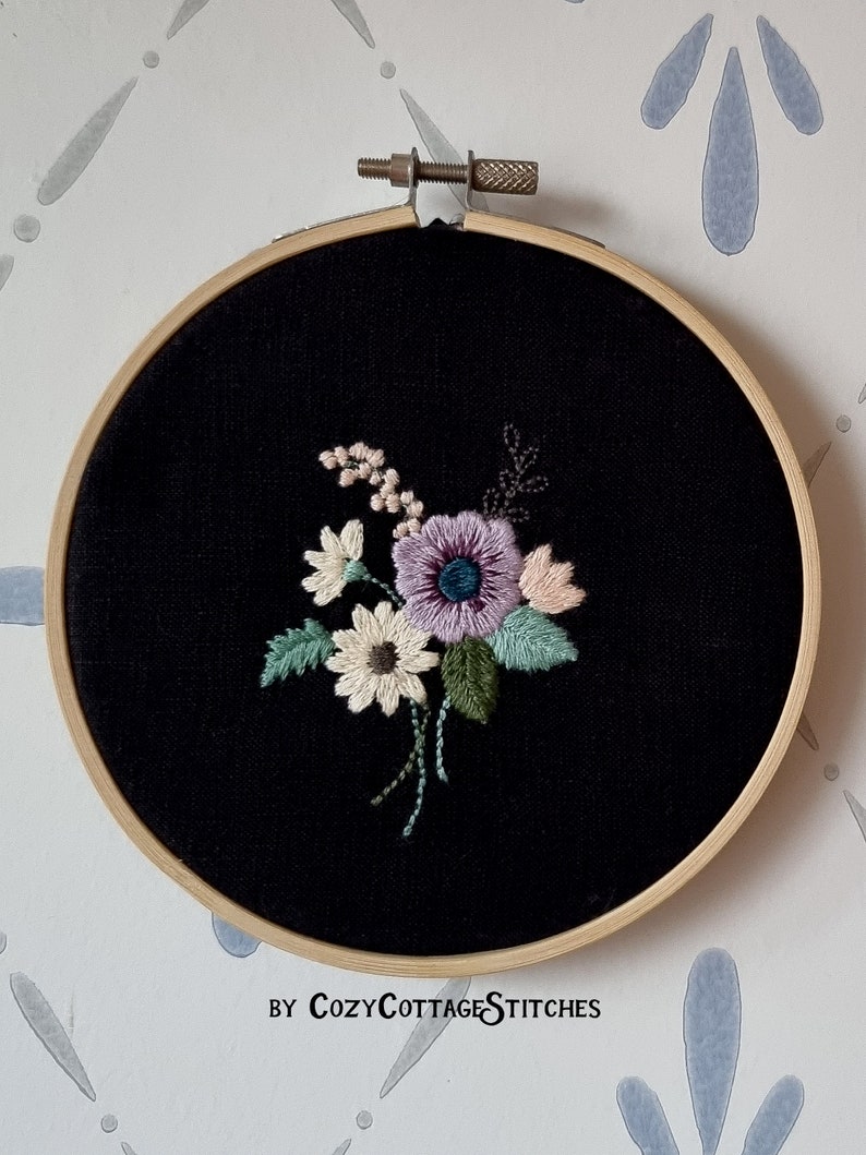 Mini Flowers - Tiny Anemone Bouquet - Little Small Machine Embroidery ...