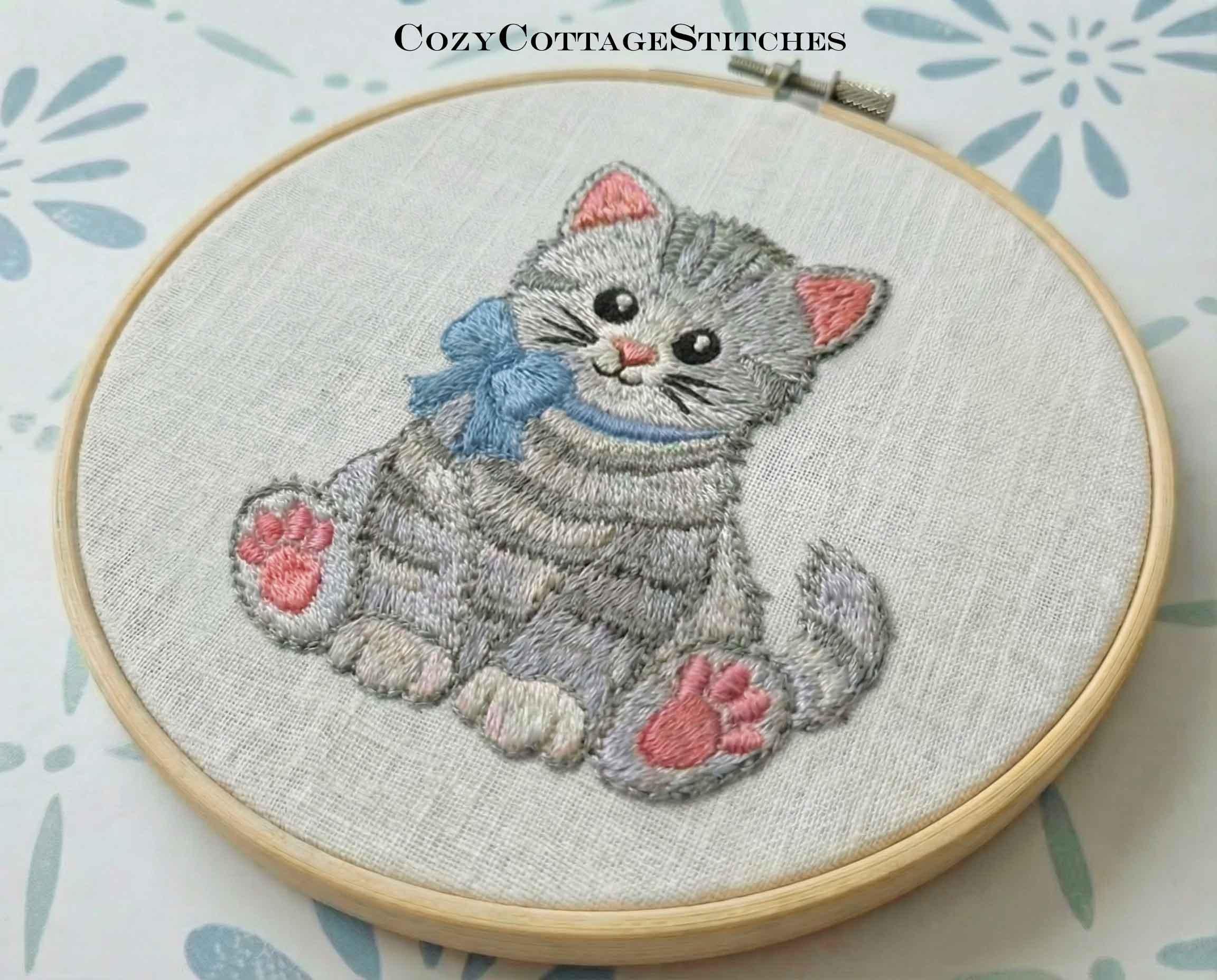 TEDDY CAT. 6 Sizes. Machine Embroidery File. Classic Digital Design for ...