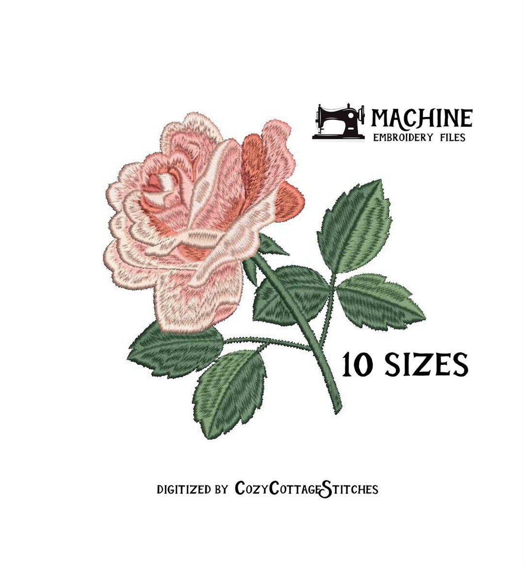Classic Tea Rose - 10 Sizes. Garden Rosa Peony Flower Meadow Floral ...