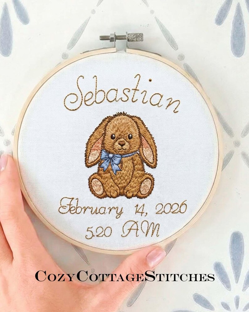 TEDDY BUNNY. 6 Sizes. Machine Embroidery File. Classic Digital Design ...