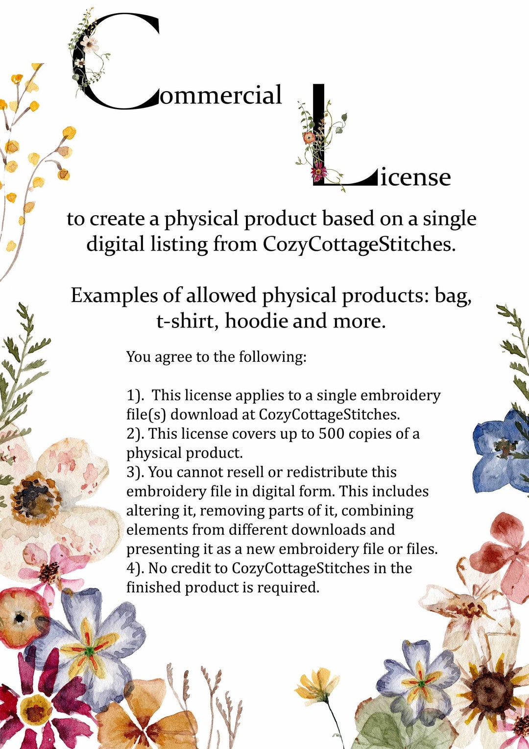 Commercial License Add-on for Physical Products - up to 500 Copies ...