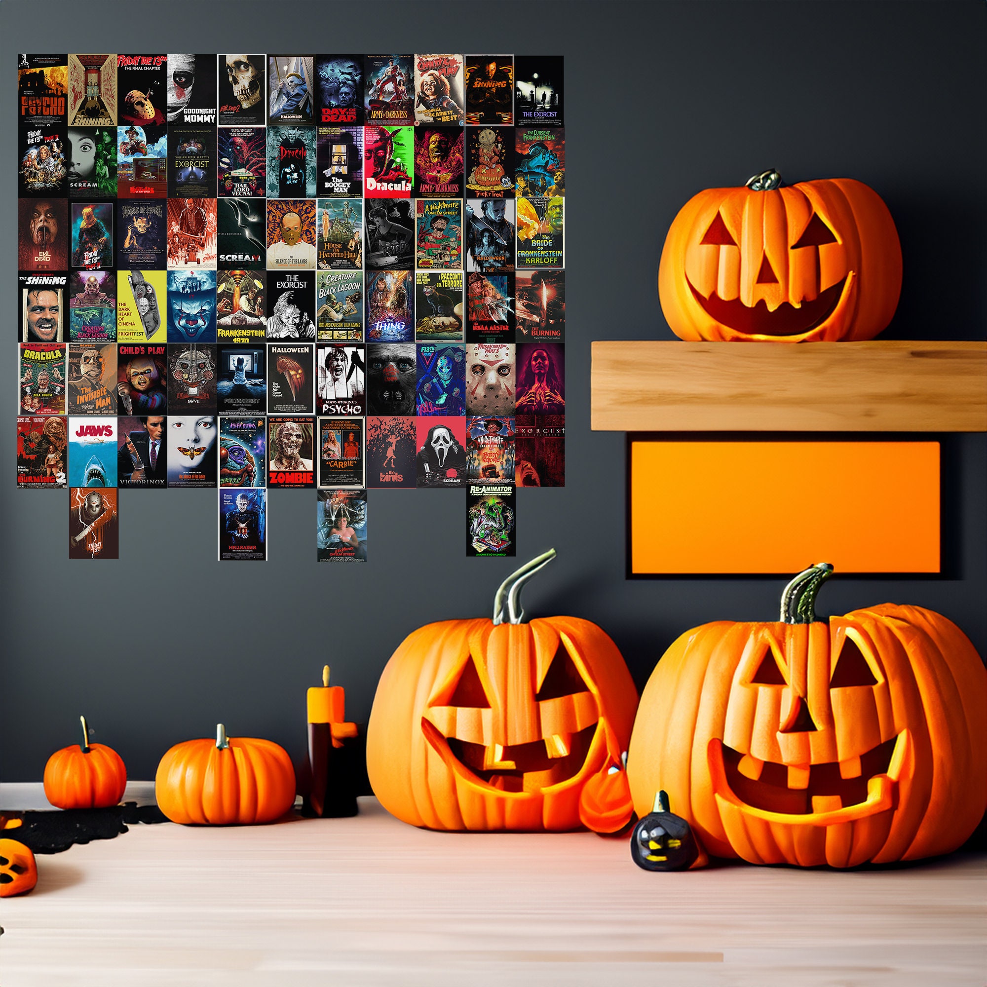 Vintage Horror Movie Wall Collage Kit(70 PCS Printed),creepy Classic ...