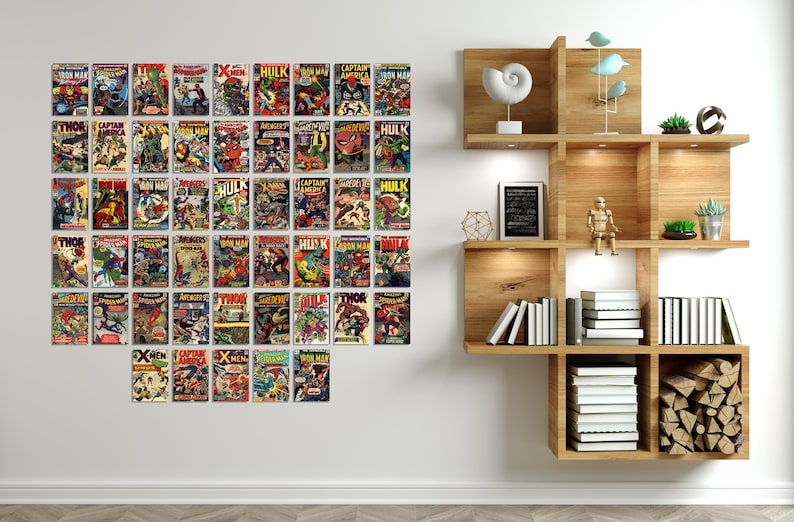 Marvel Poster Set - 50 Piece Collage Kit (4x6 Inch) | 300 GSM Matte ...