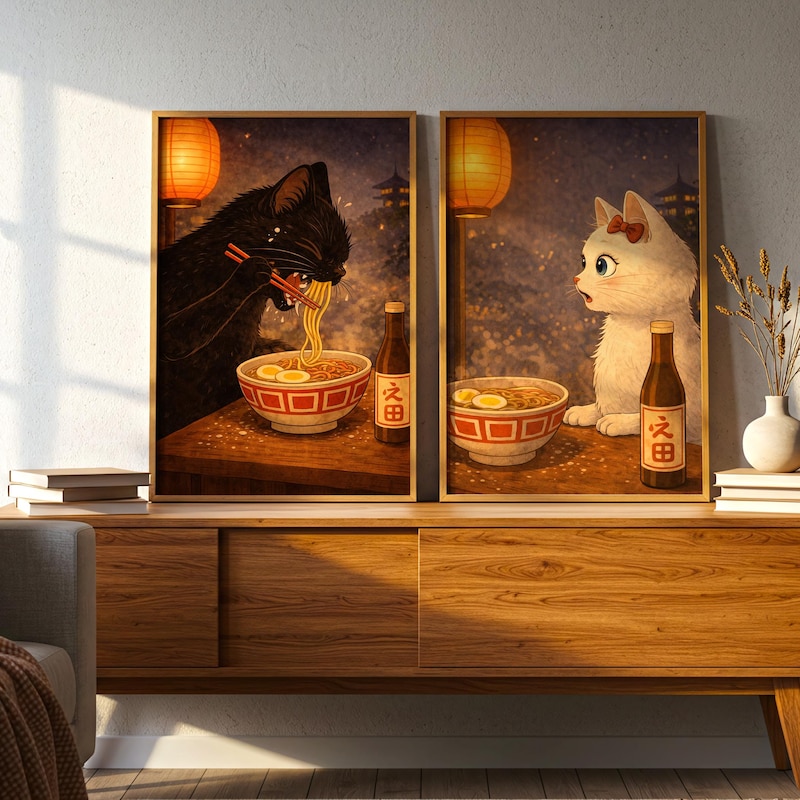 Pair Cats Posters - Etsy