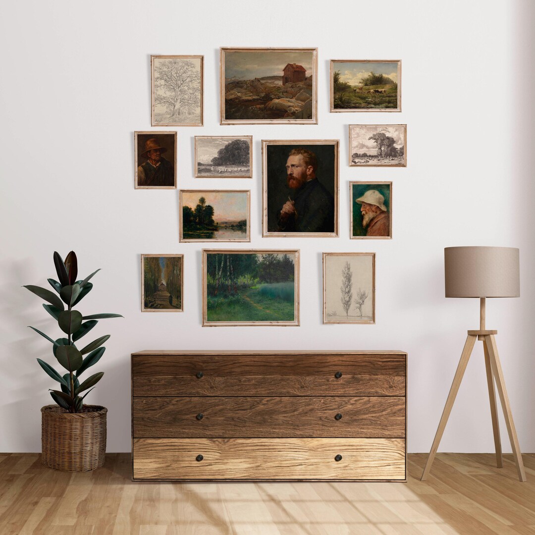 Vintage Poster Set 12 Piece Impressionist Wall Art Vintage Decor for ...