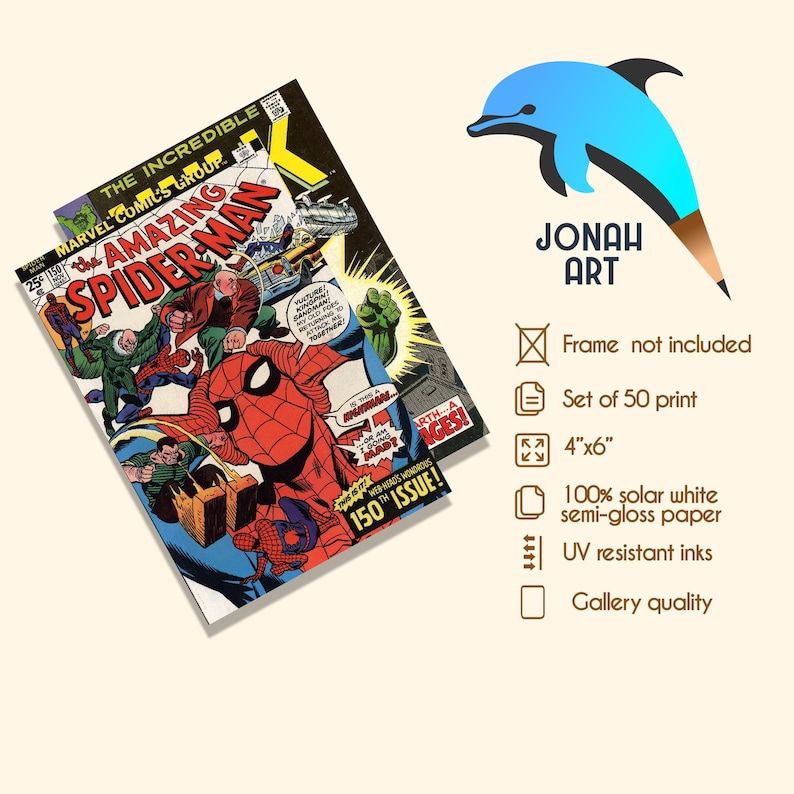 Marvel Poster Set - 50 Piece Collage Kit (4x6 Inch) | 300 GSM Matte ...