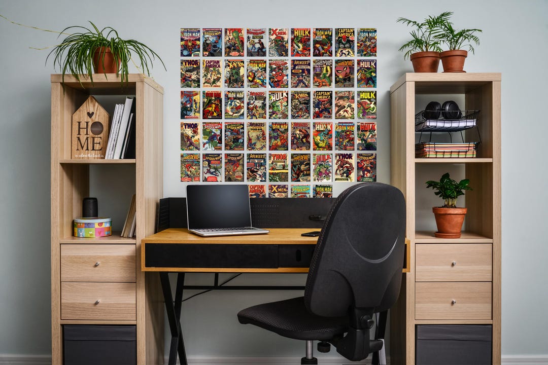 Marvel Poster Set 50 Piece Collage Kit 4x6 Inch 300 GSM Matte Paper ...